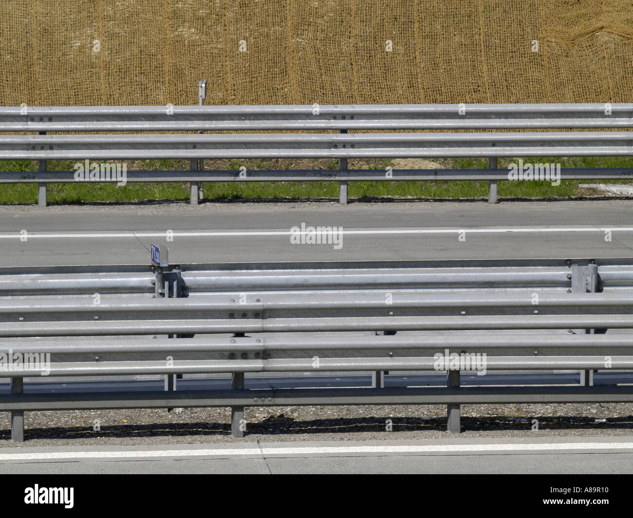 A1 West motorway, guide rail Stock Photo - Alamy