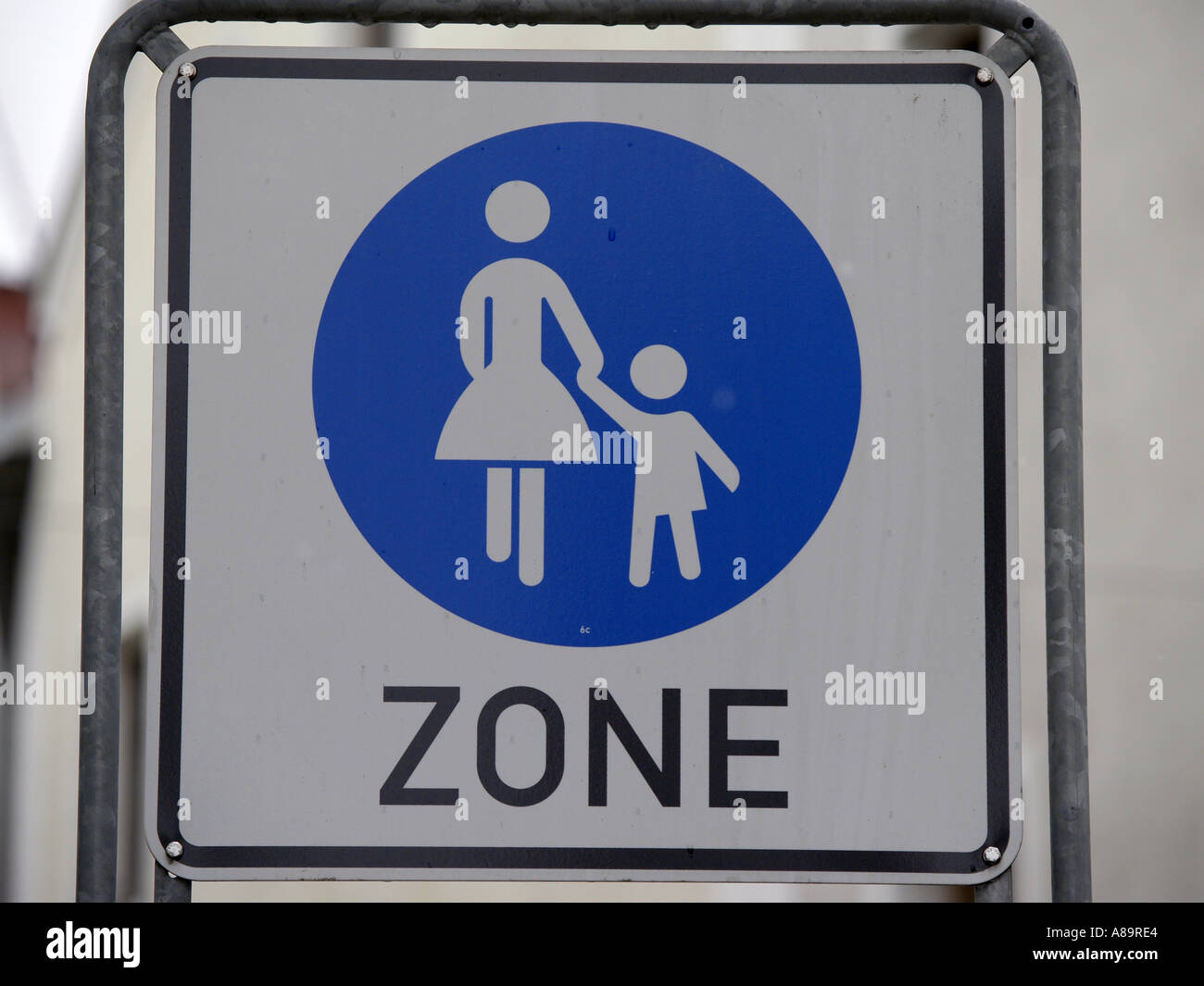 sign pedestrian zone Stock Photo - Alamy