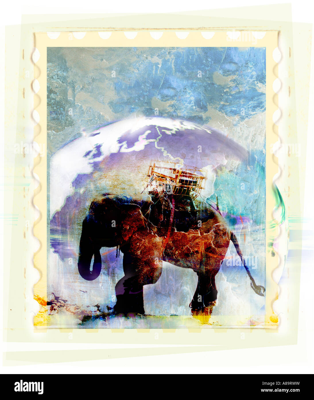 An elephant carrying cargo Stock Photo - Alamy
