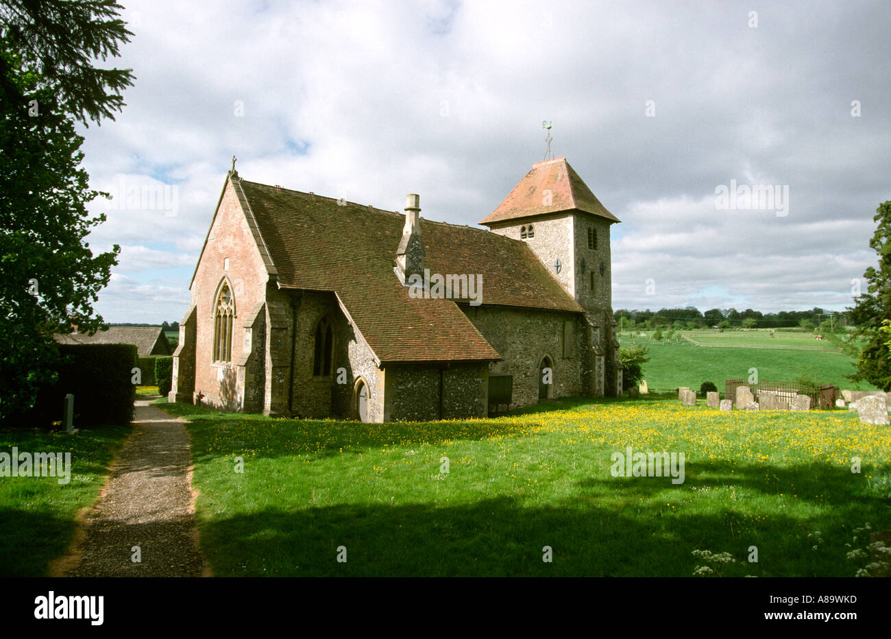 Berkshire Aldworth village parish Church Stock Photo - Alamy