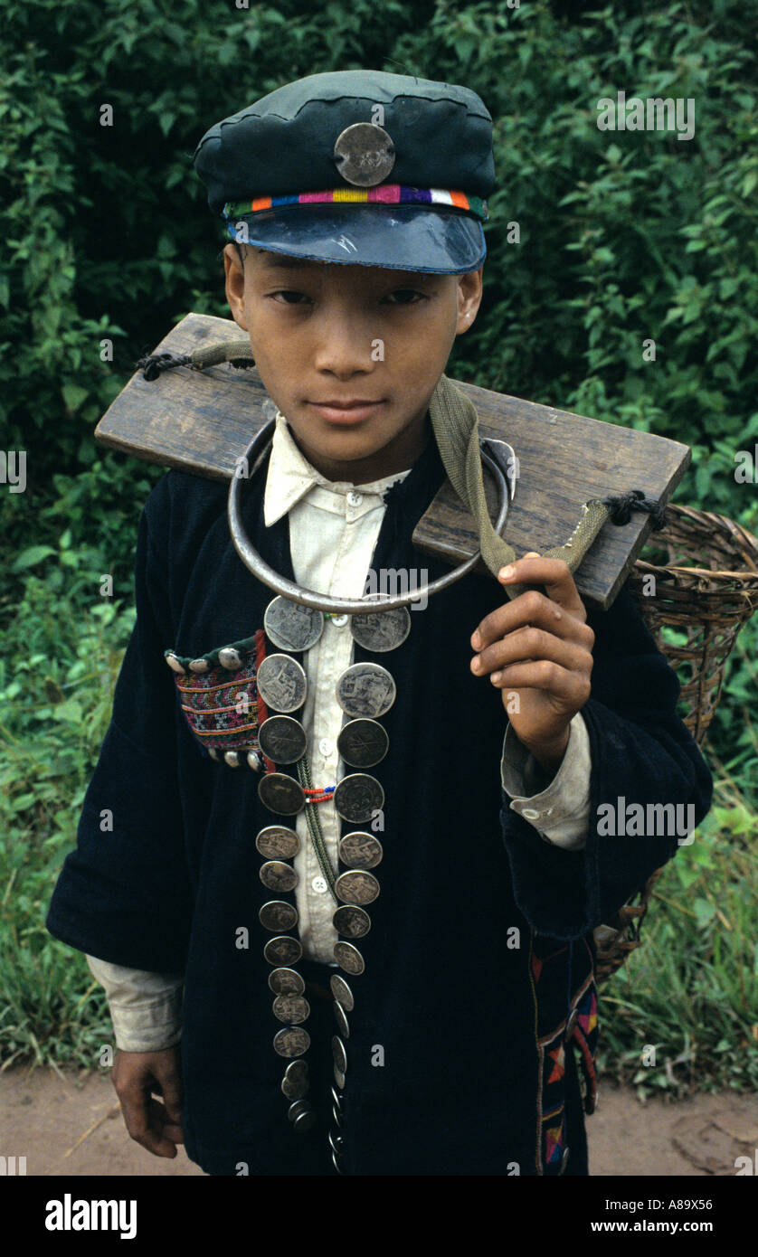 Laos Young member of a local tribe Stock Photo - Alamy