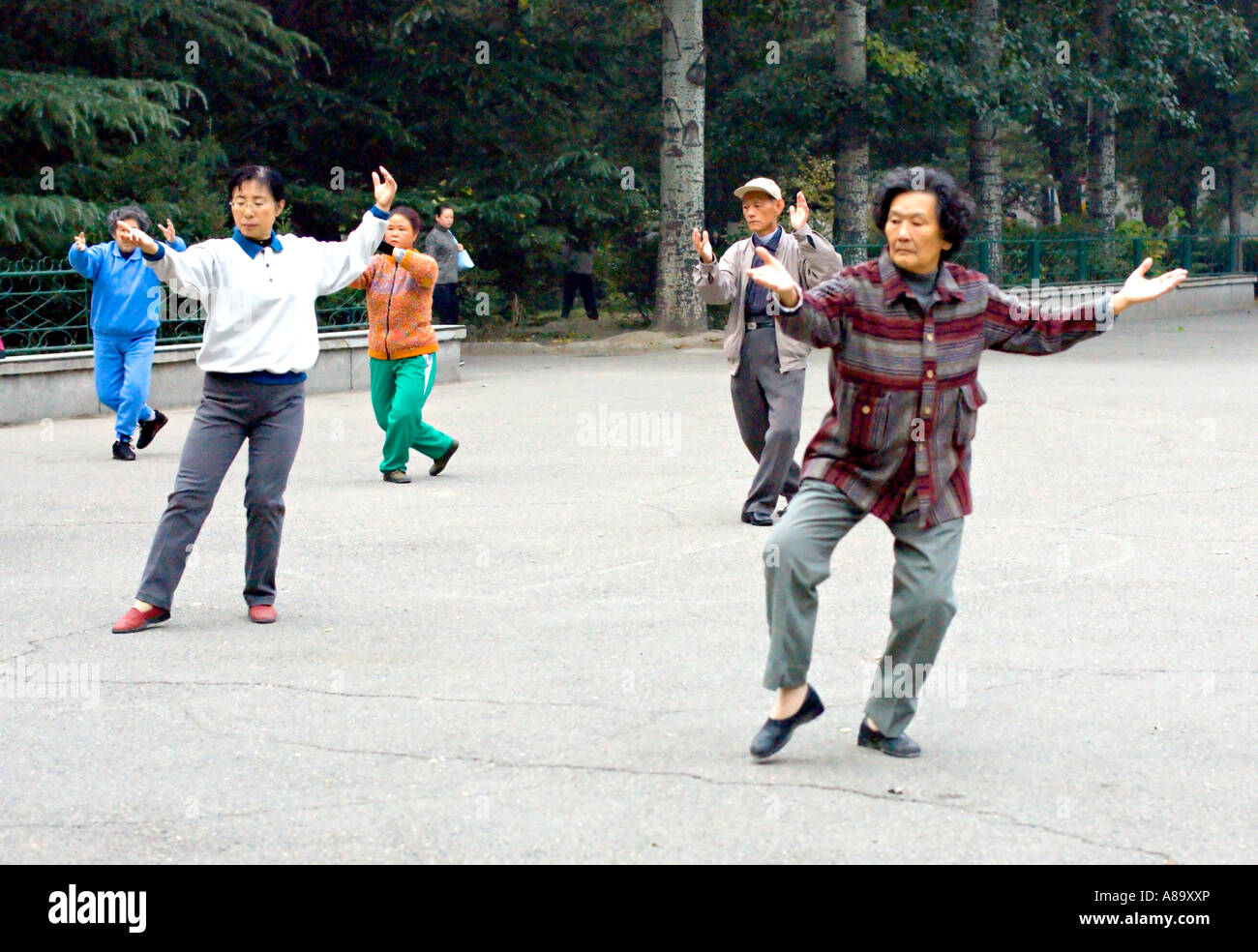 Exercise china park senior equipment hi-res stock photography and ...