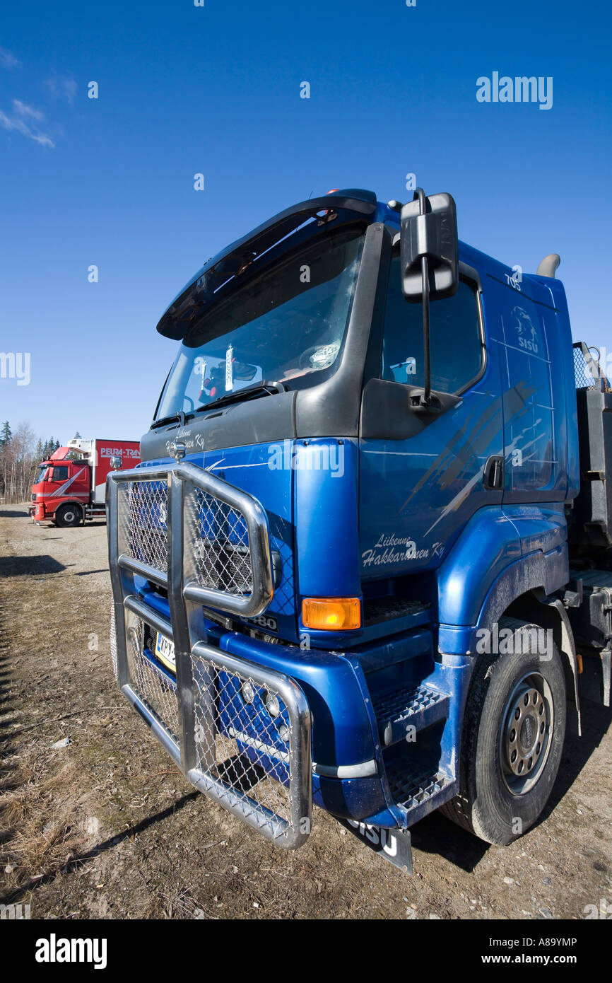 Sisu truck in park, Finland Stock Photo - Alamy