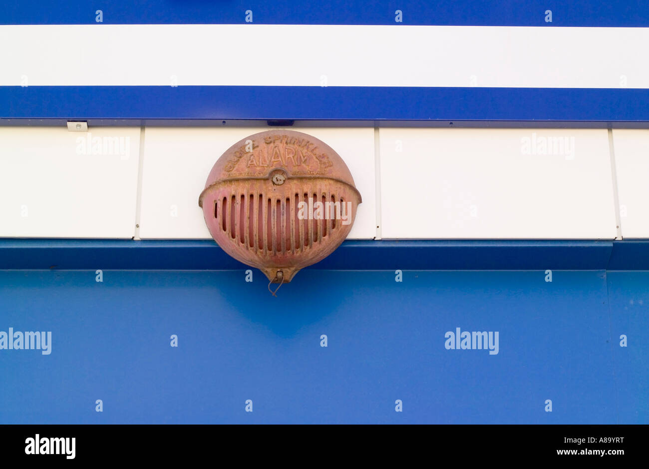 old fire alarm bell on building wall Stock Photo - Alamy