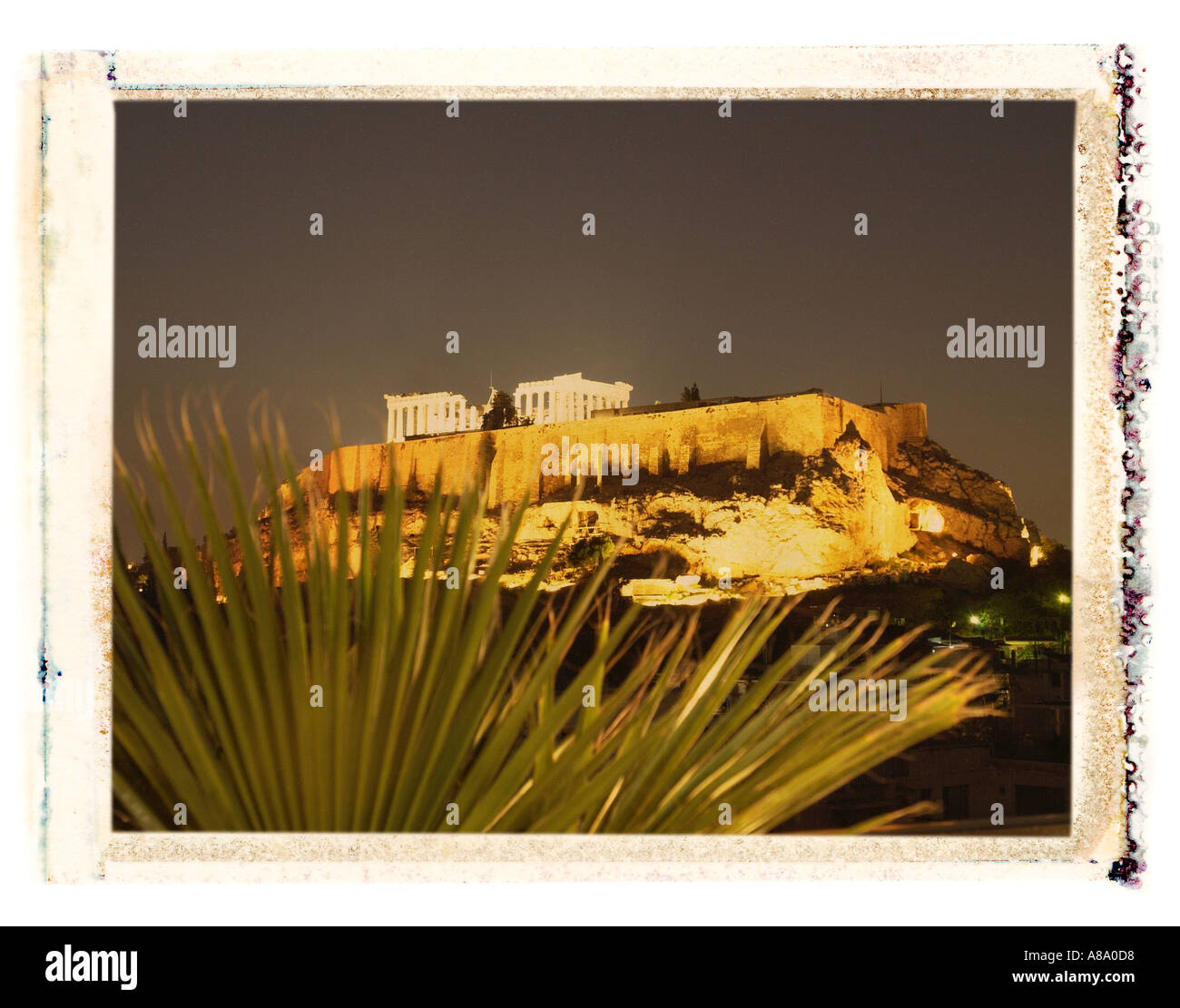 Parthenon athens at night Cut Out Stock Images & Pictures - Alamy
