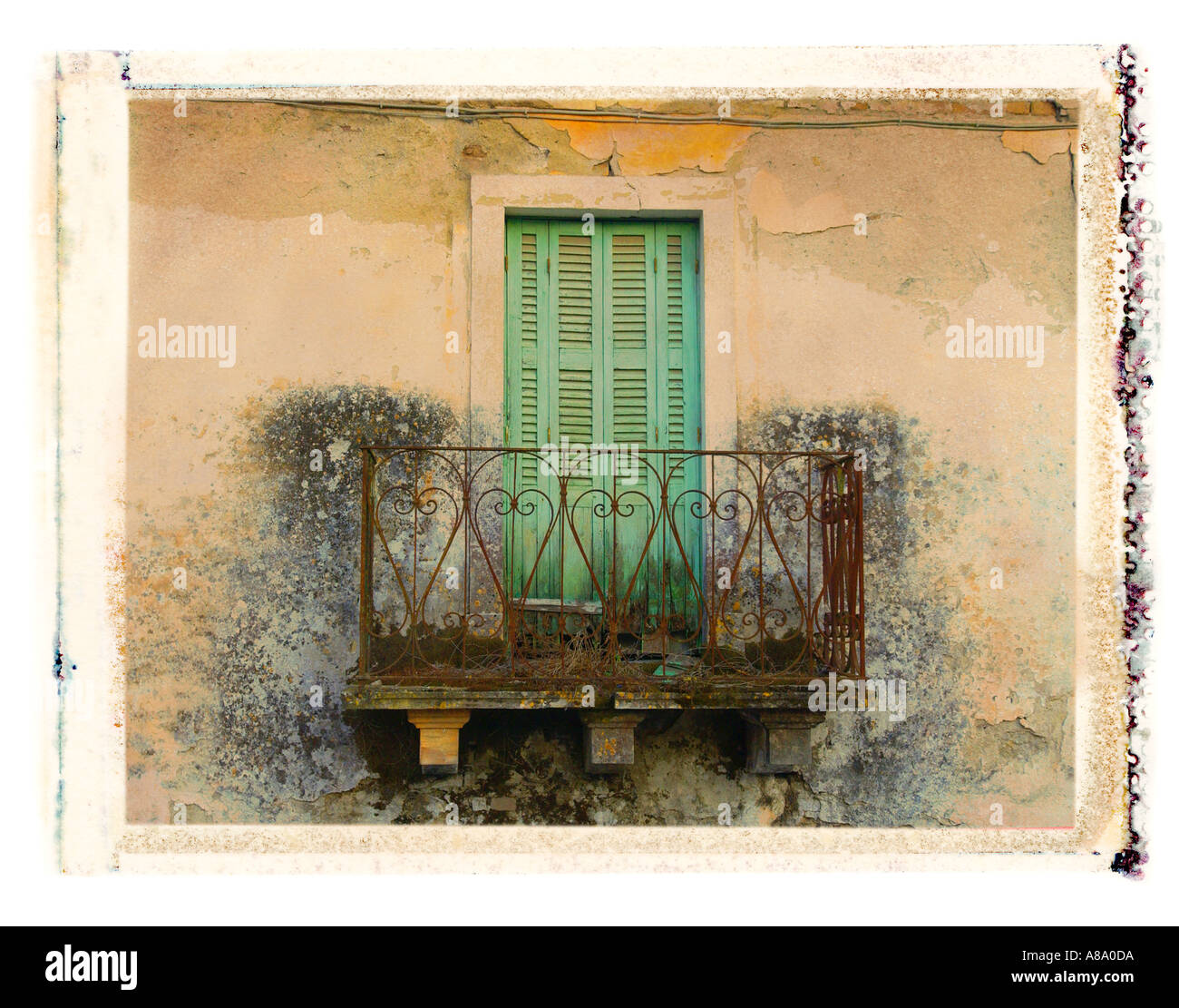 Greek balcony Cut Out Stock Images & Pictures - Alamy