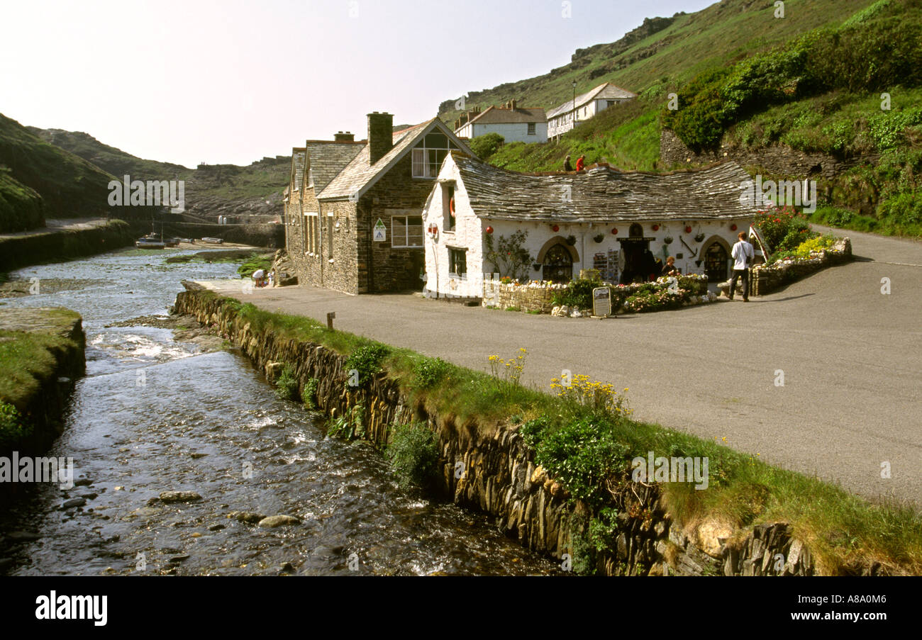 Cornwall Boscastle harbour Stock Photo - Alamy