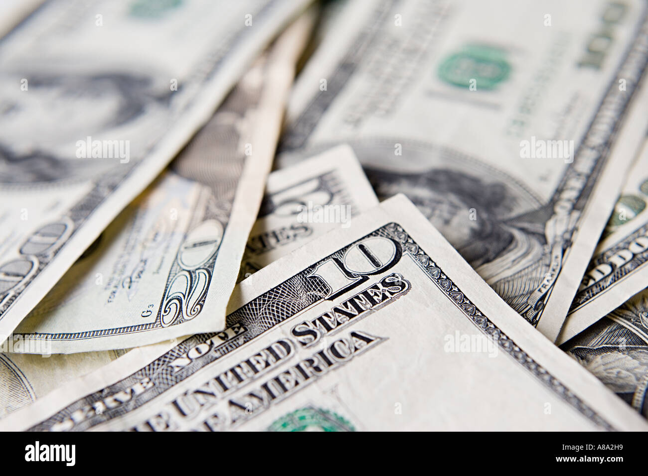 Pile of dollar bills Stock Photo - Alamy