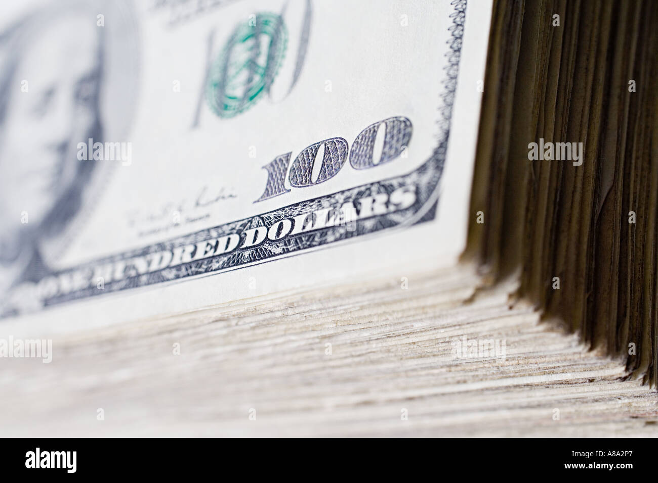 Stack of hundred dollar bills Stock Photo - Alamy