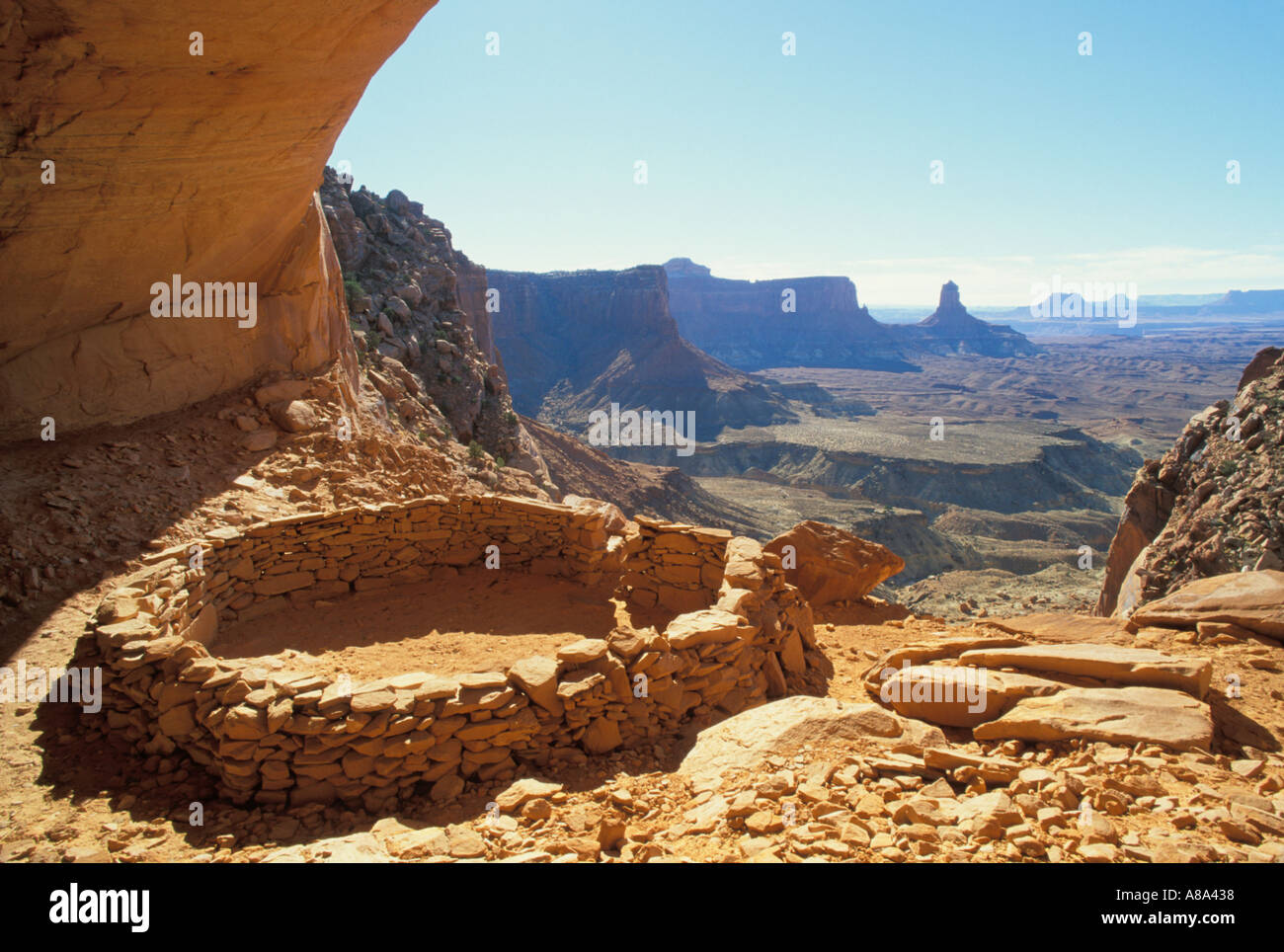 False Kiva overlooking Canyonlands Island in the Sky District ...