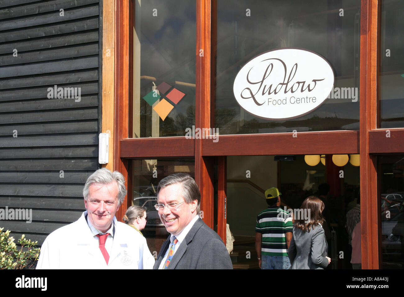 Viscount Windsor and Sandy Boyd at the opening of the Ludlow Food ...