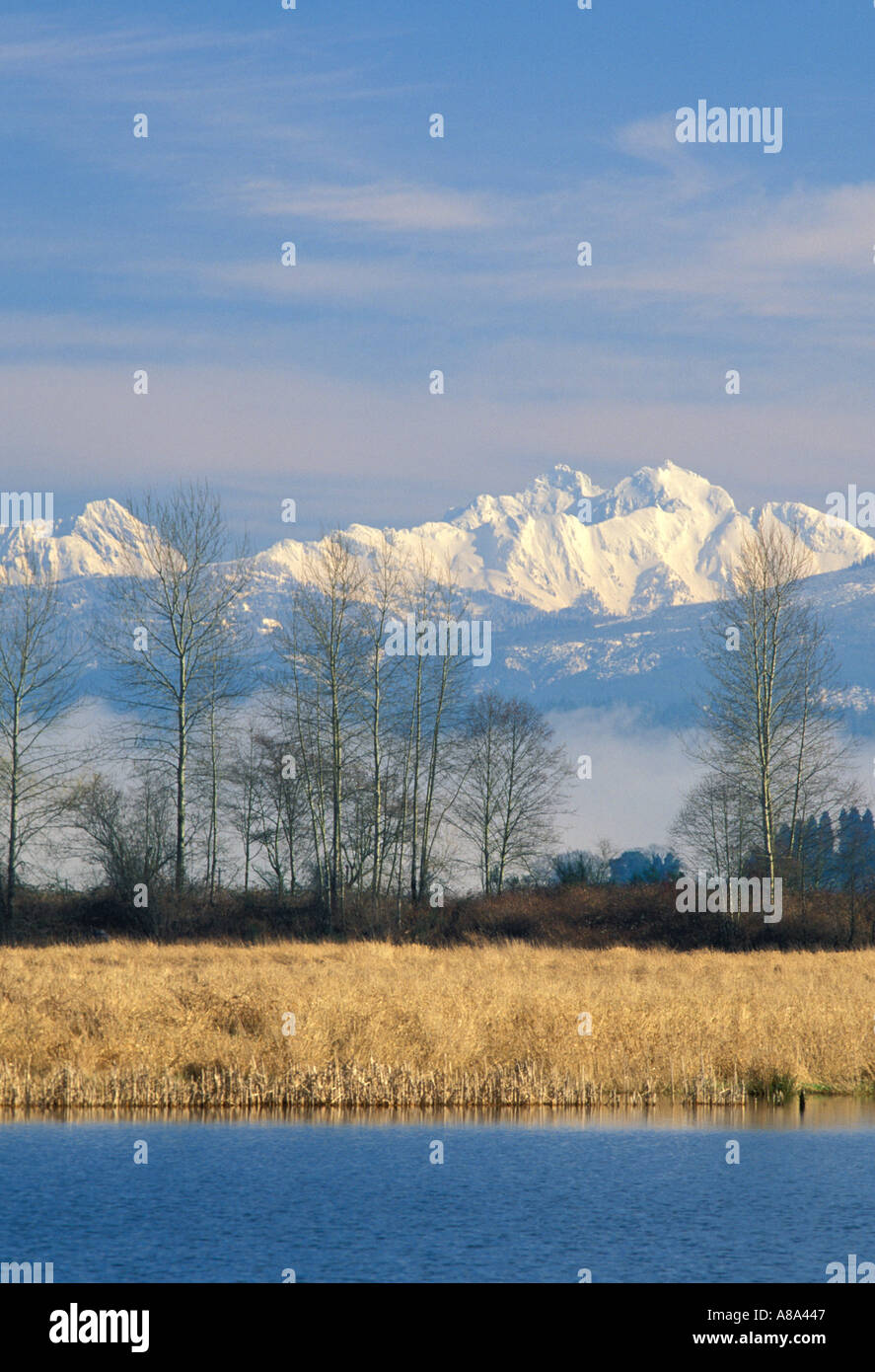 Shadow Lake and Three Fingers Mountain Snohomish Washington Stock Photo ...