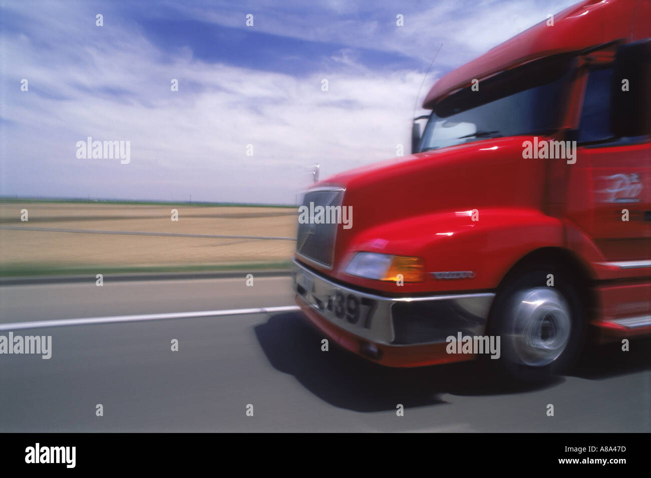 Bright red truck color colour hi-res stock photography and images - Alamy