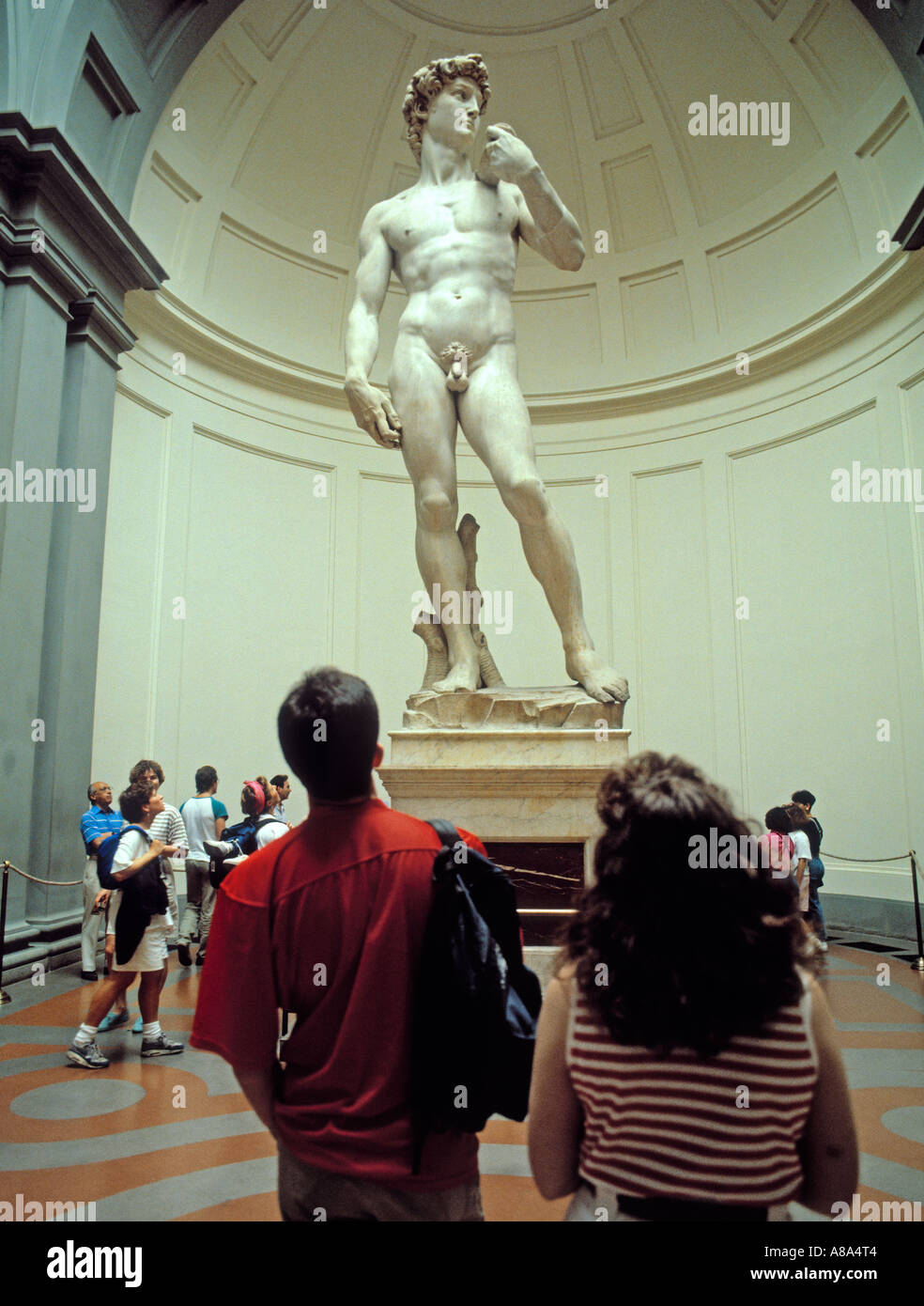 Florence Italy David by Michelangelo in Galleria dell Accademia Stock ...