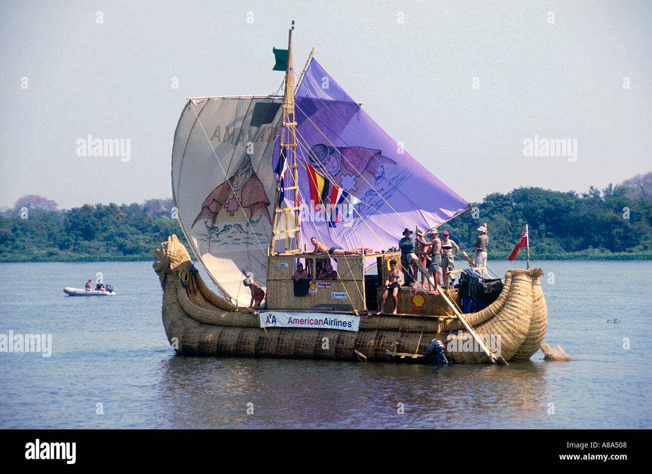 South America Bolivia reed boat Kota Mama Expedition led by Colonel ...