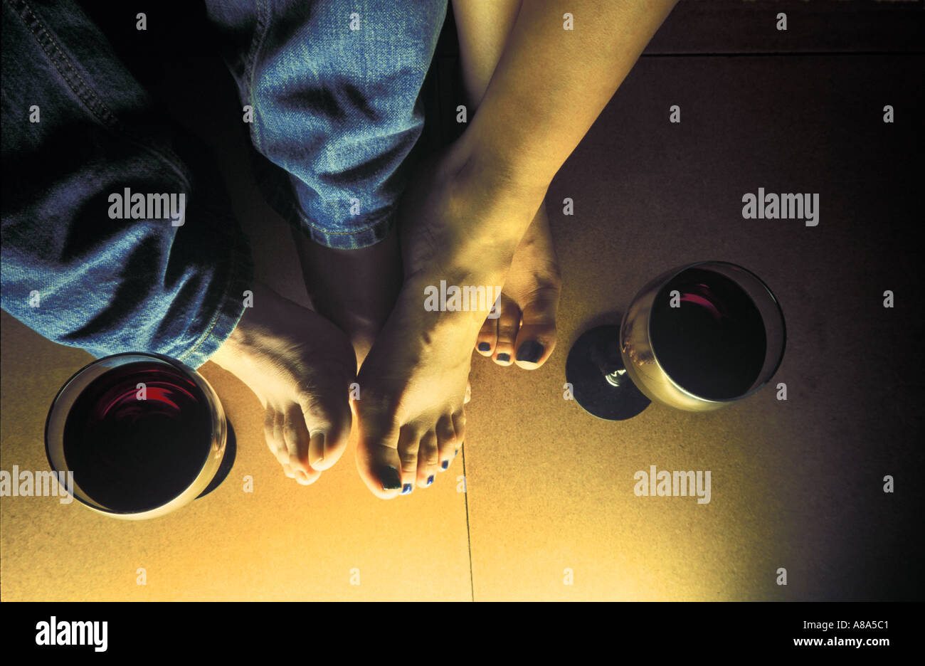 Couples feet up together hi-res stock photography and images - Alamy