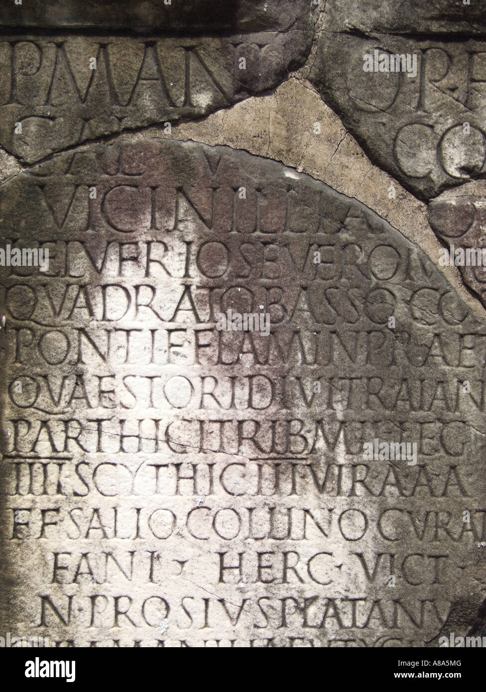 latin inscription at the diocletian baths museum in rome Stock Photo ...