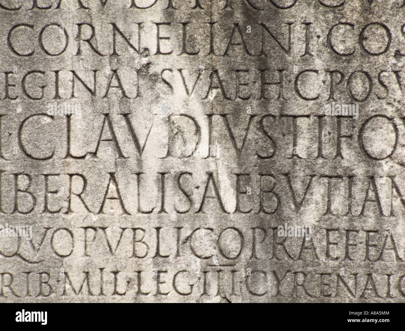 latin inscription at the diocletian baths museum in rome Stock Photo ...