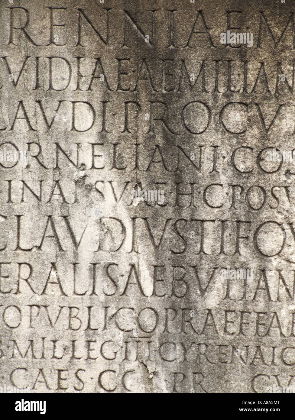 latin inscription at the diocletian baths museum in rome Stock Photo ...