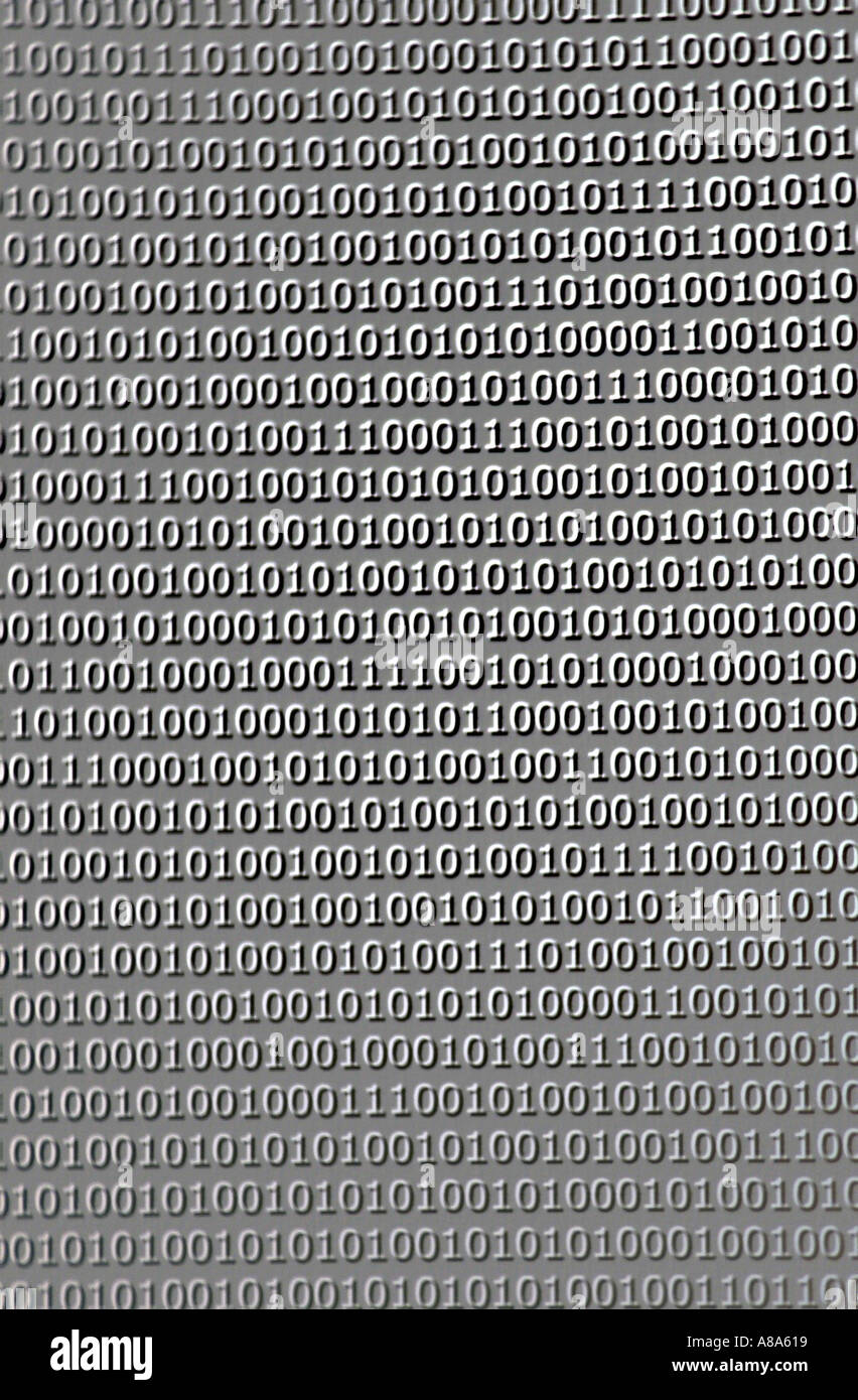 Abstract vertical image of binary code Stock Photo - Alamy