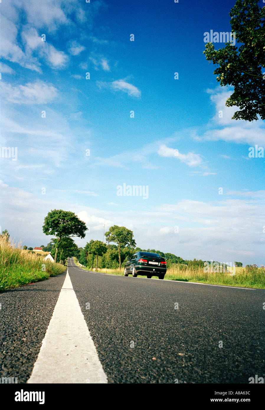Road in Denmark Stock Photo - Alamy