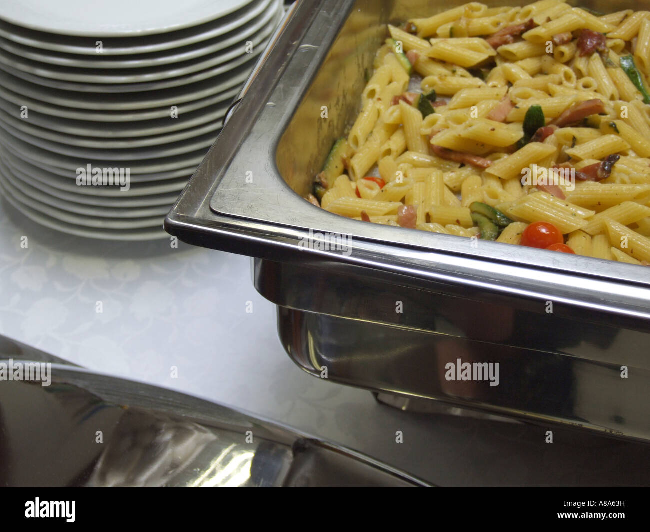 pasta at buffet Stock Photo - Alamy