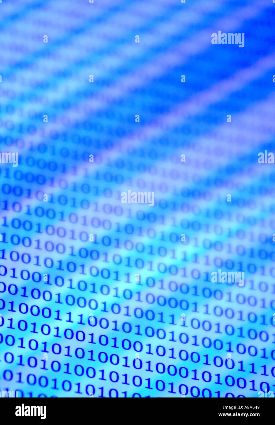 Abstract vertical image of binary code with blue tint Stock Photo - Alamy