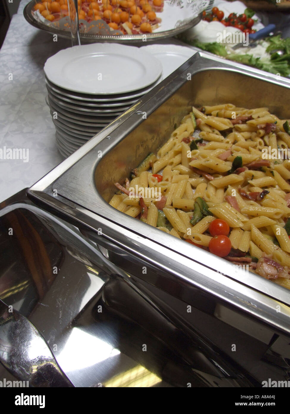 pasta at buffet Stock Photo - Alamy