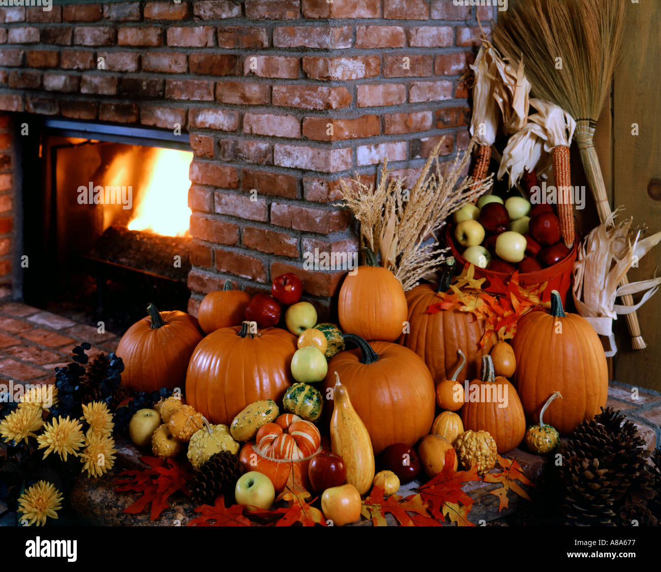 Vine leaves fireplace hi-res stock photography and images - Alamy