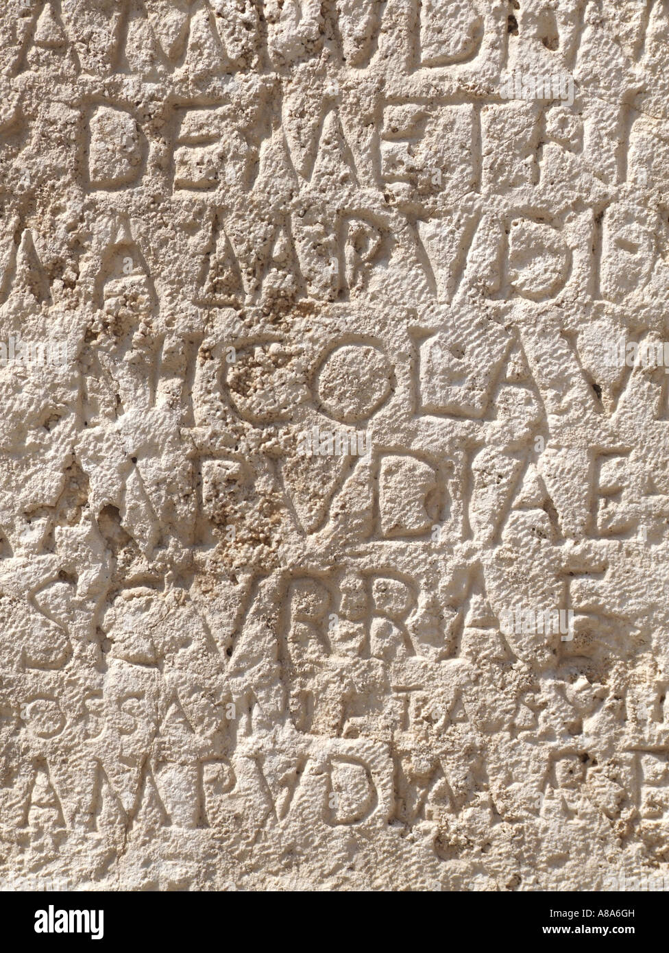latin inscription at the diocletian baths museum in rome Stock Photo ...