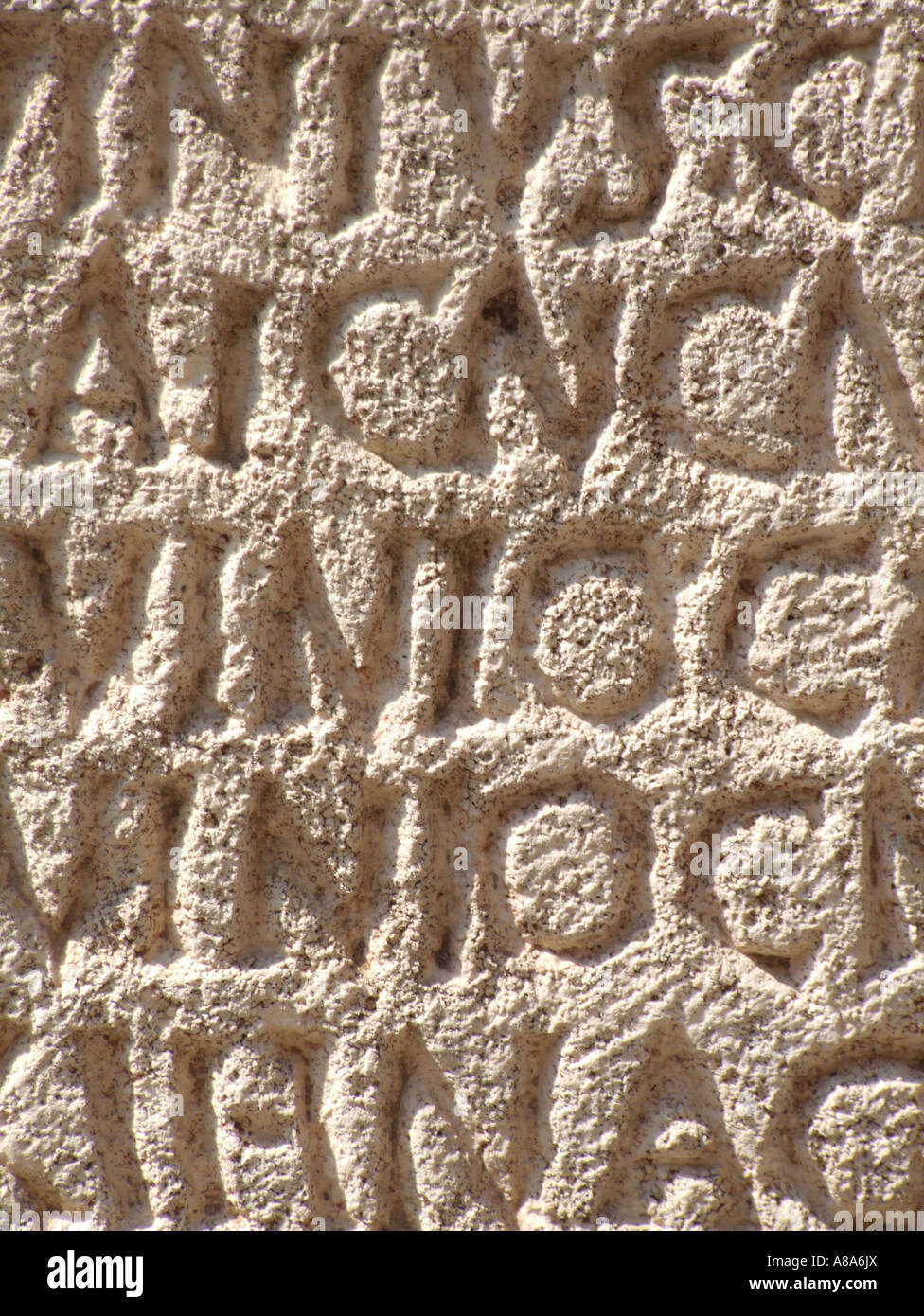 latin inscription at the diocletian baths museum in rome Stock Photo ...