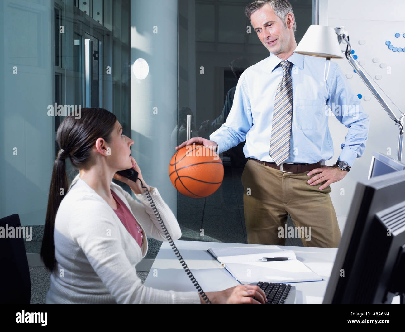 Office desk playing basketball hi-res stock photography and images - Alamy