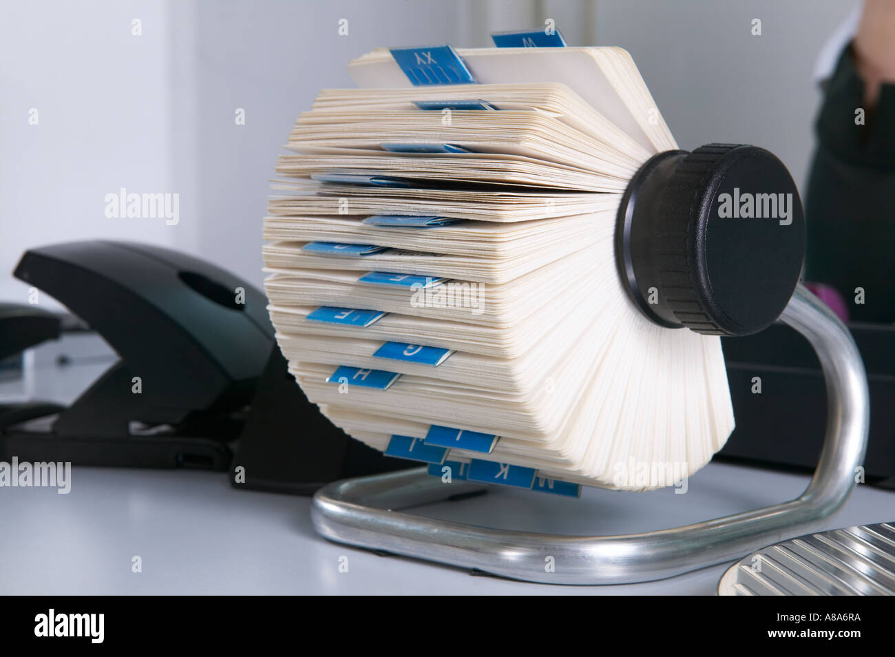 Rotary card file Stock Photo - Alamy