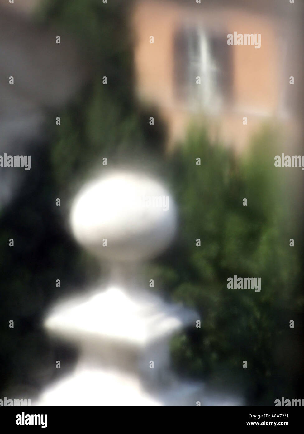 view through frosted glass window in rome Stock Photo - Alamy