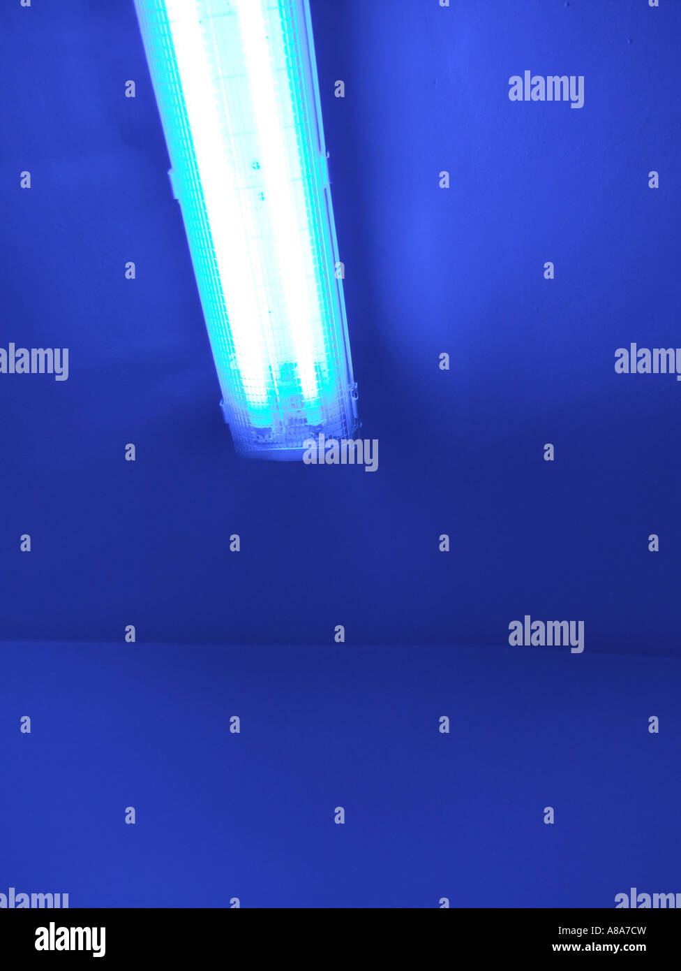 blue strip light in room Stock Photo - Alamy