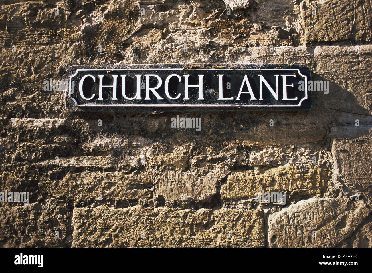 Church lane road sign Stock Photo - Alamy
