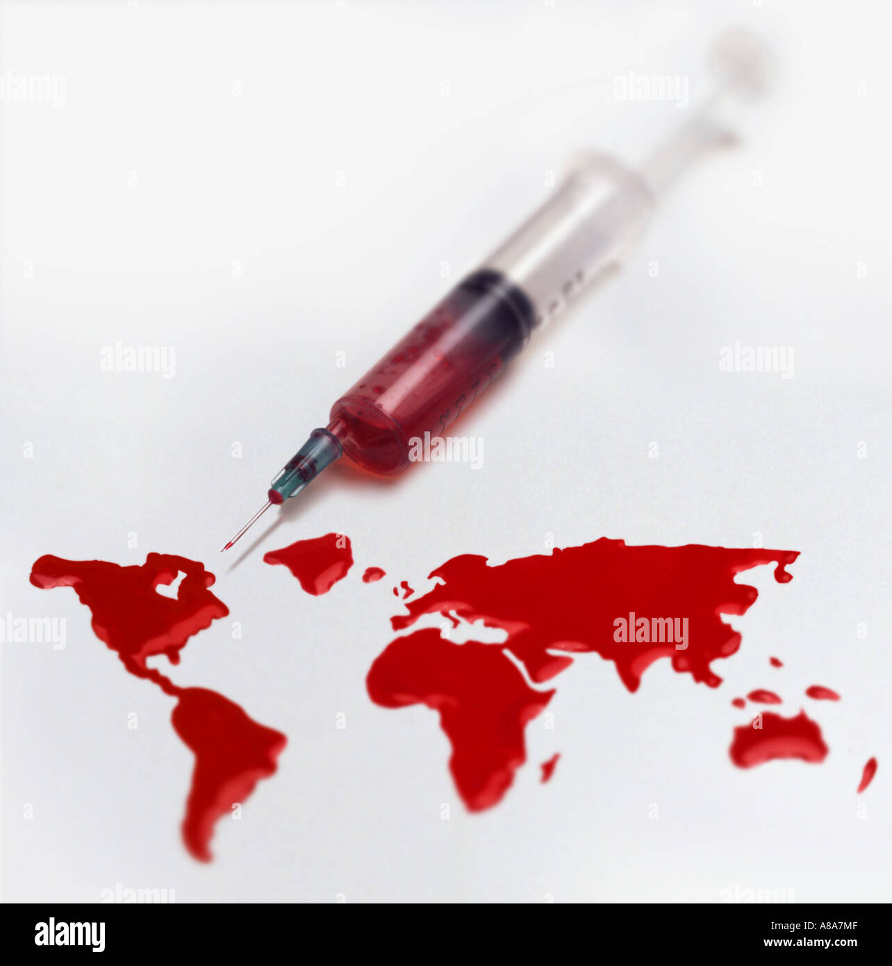 World map with blood hi-res stock photography and images - Alamy