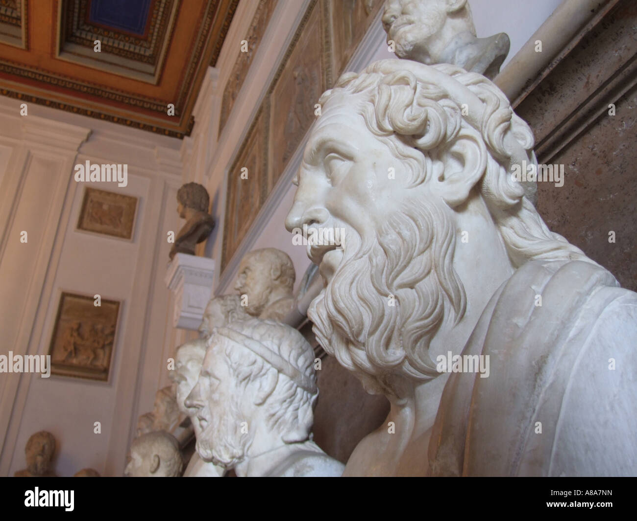 statues at the musei capitolini museum in rome Stock Photo - Alamy