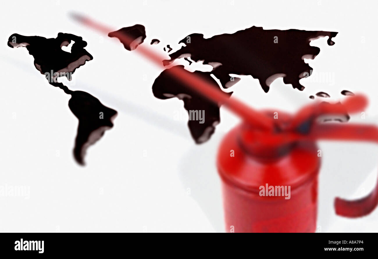 The world in oil Stock Photo - Alamy