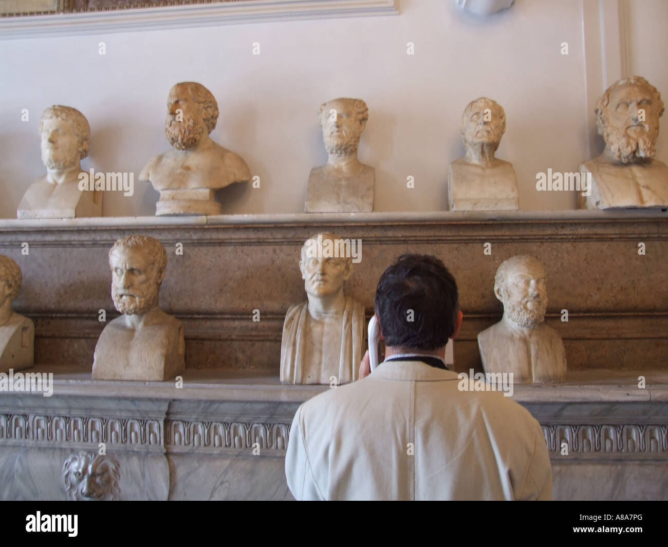 statues at the musei capitolini museum in rome Stock Photo - Alamy