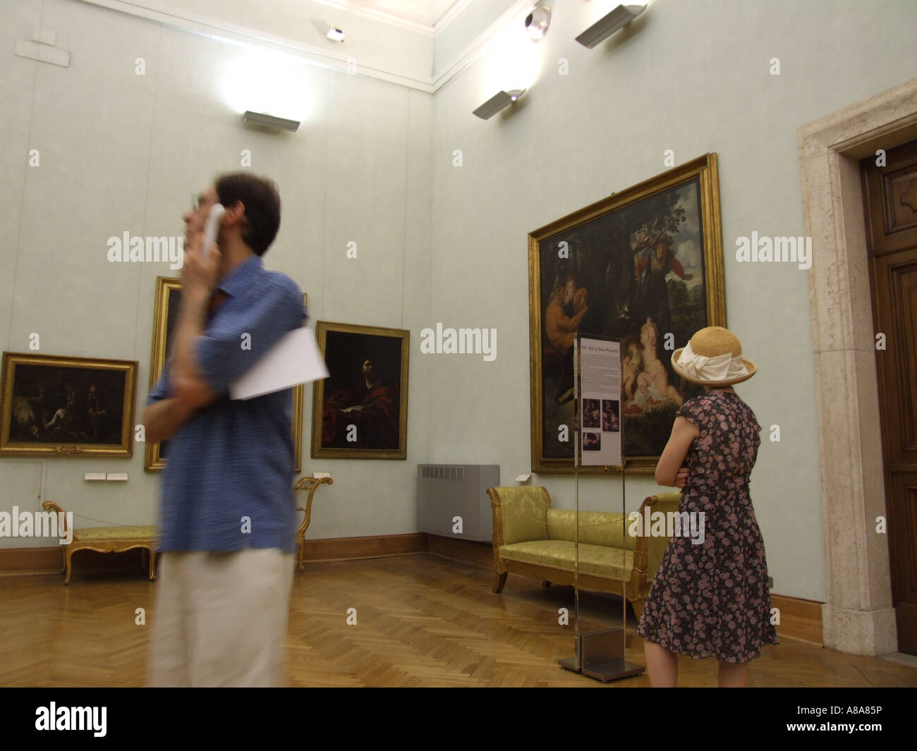 Male guide exhibition in hi-res stock photography and images - Alamy