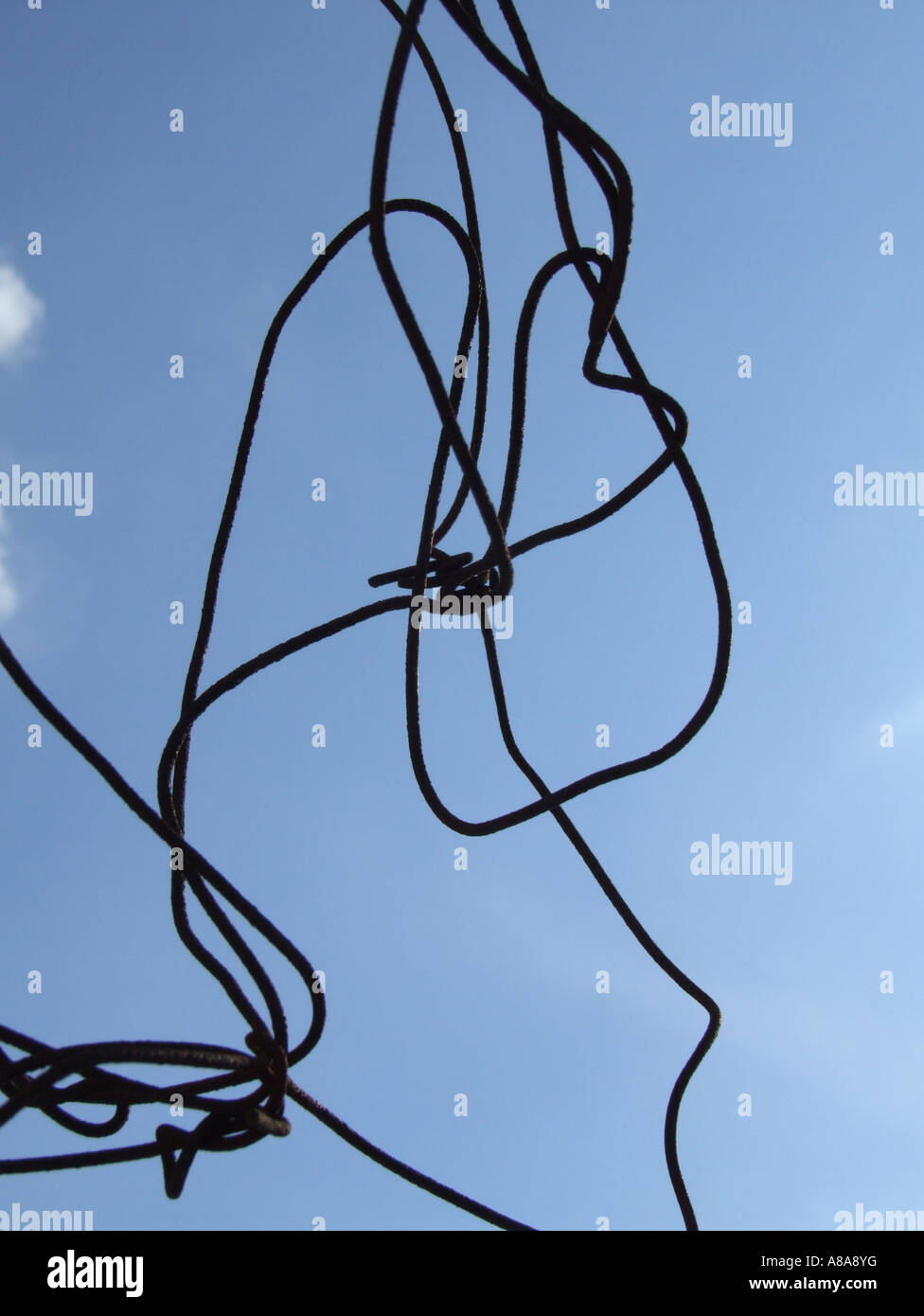tangled metal wire with heart shape Stock Photo - Alamy