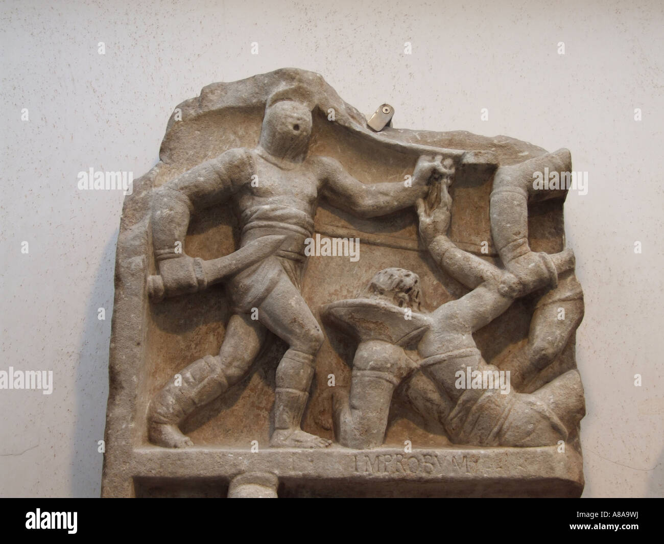 gladiators sculpture at diocletian baths museum in rome Stock Photo - Alamy