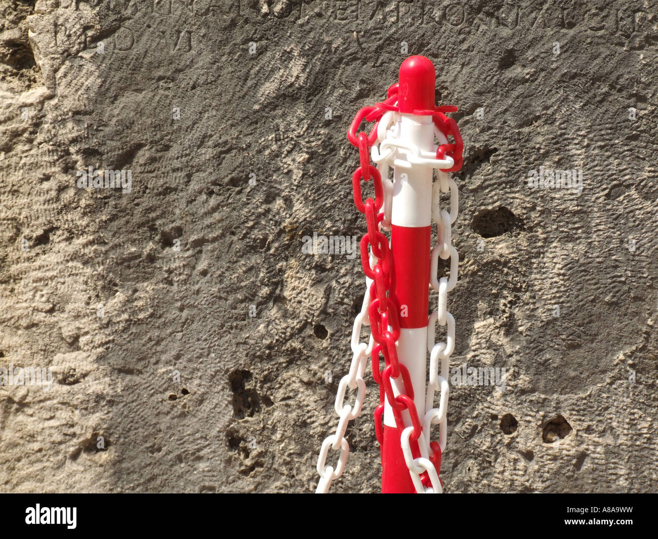 no access temporary plastic barrier cordon Stock Photo - Alamy