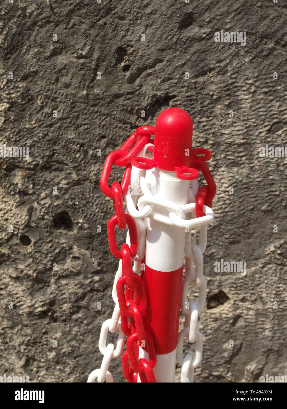 no access temporary plastic barrier cordon Stock Photo - Alamy