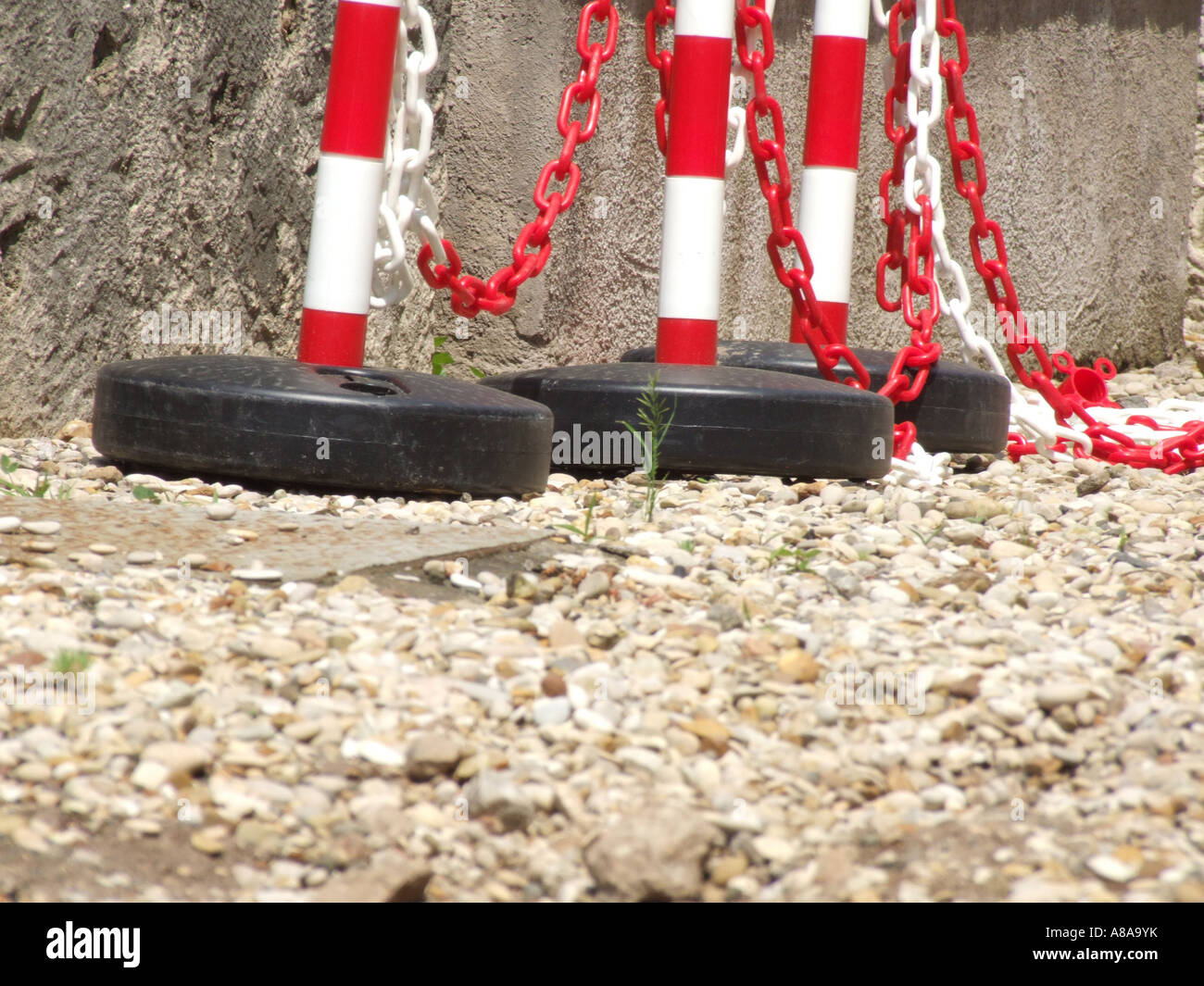 no access temporary plastic barrier cordon Stock Photo - Alamy