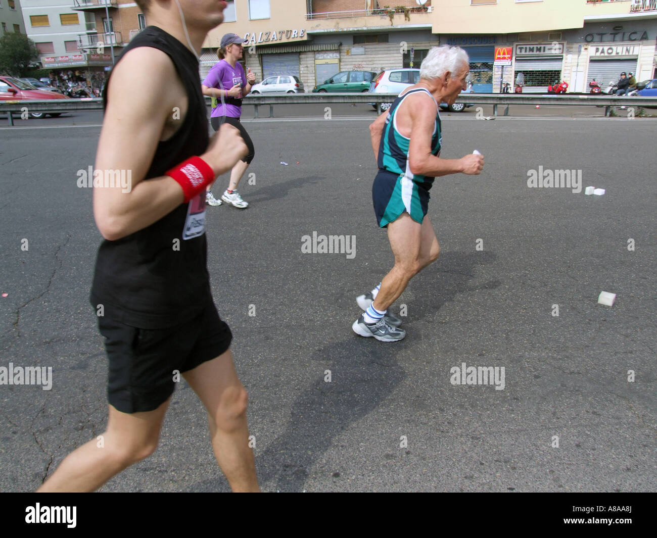 rome marathon runners Stock Photo - Alamy