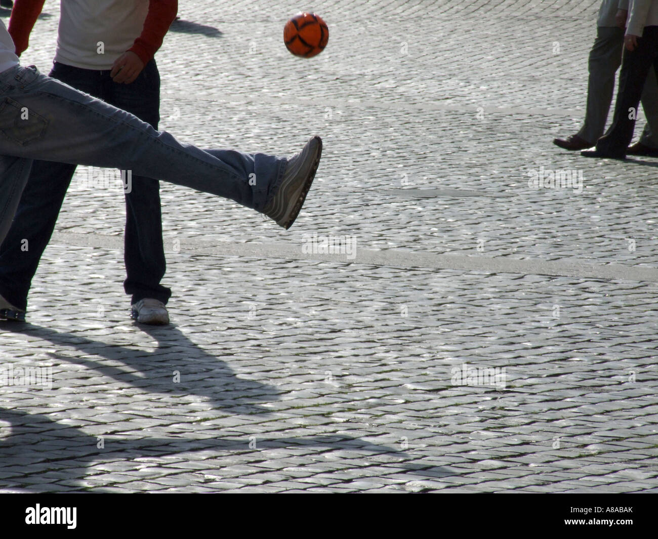 street football match Stock Photo - Alamy