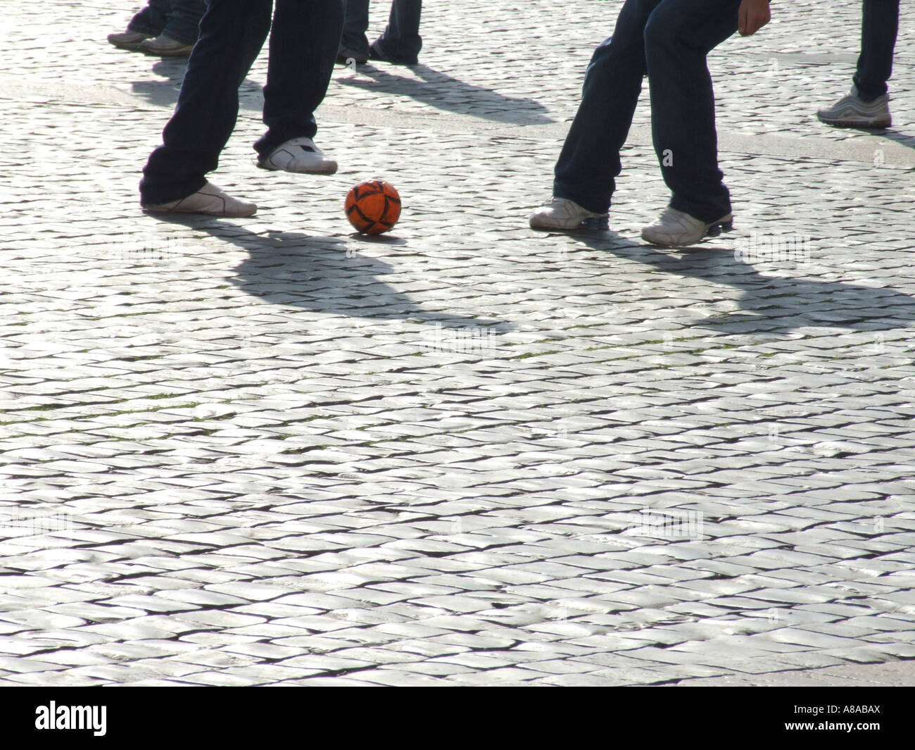 street football match Stock Photo - Alamy