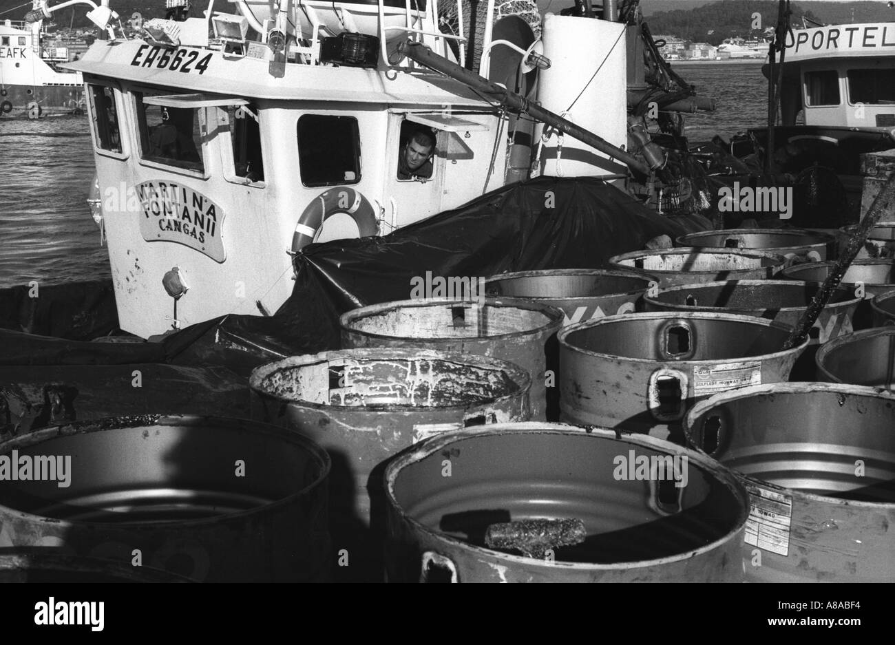 Prestige oil tanker disaster Black and White Stock Photos & Images - Alamy